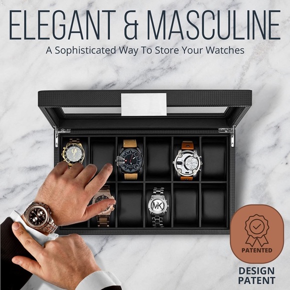 Storage & Organization | 12 Slot Luxury Carbon Fiber Design Display ...